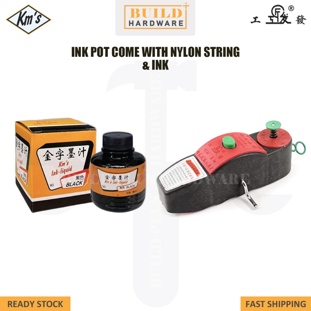 Ink Pot Nylon String + Km's Ink-Liquid Benang Bekas Tali Ukur Kerja ...