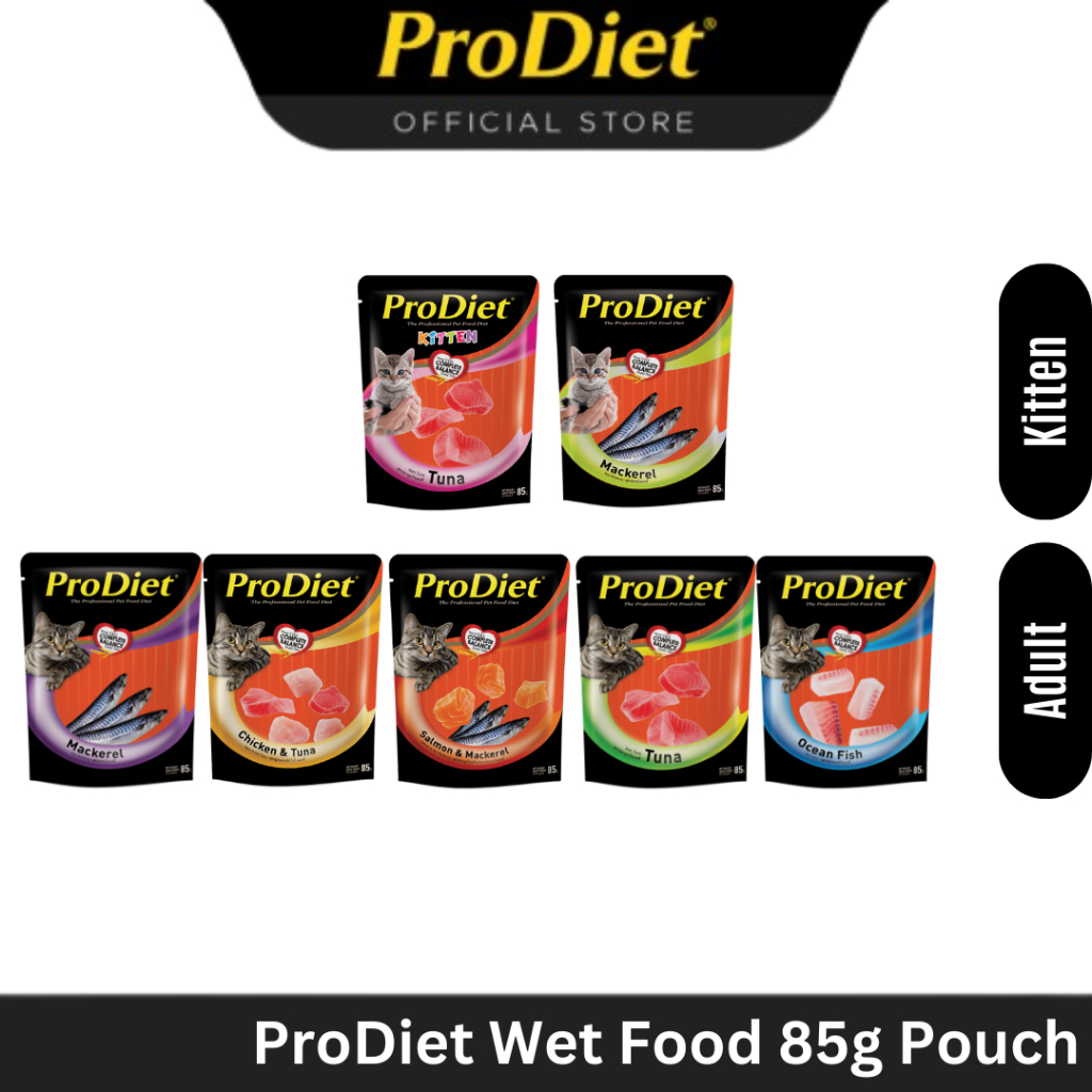 ProDiet Wet Cat Food - Ocean Fish/Tuna/Mackerel/Seafood Platter/Salmon ...