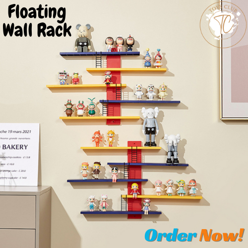 Colourful Wall Rack Ladder Rack Wall Shelves Rack Storage Rack Self ...