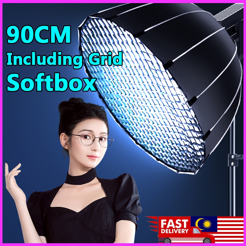 Soft box 90cm Fast Folding Parabolic Holder Bowen Mount Photography ...