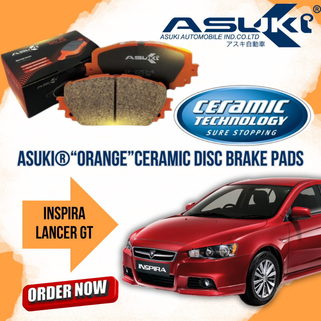 Proton INSPIRA / LANCER GT / OUTLANDER / ASX - ASUKI *Ceramic* Brake ...
