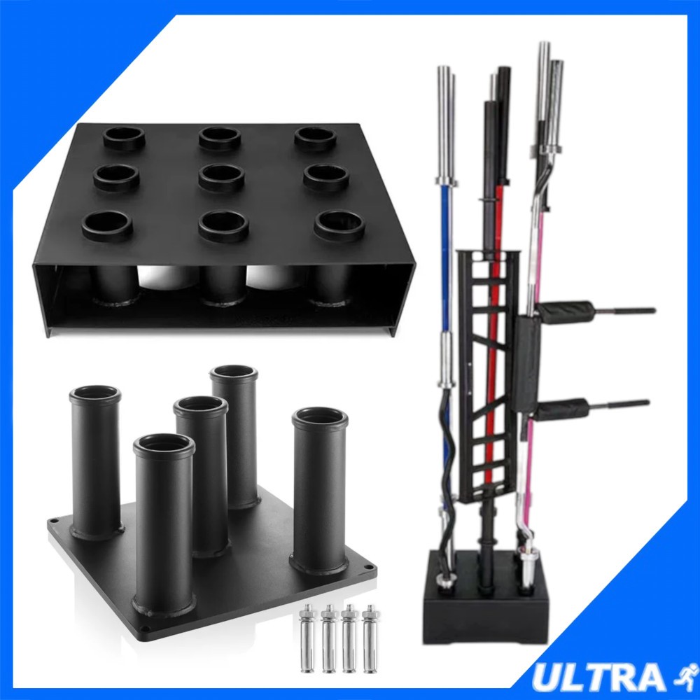 Olympic Barbell Holder Rack 9 Holes 5cm 5 Hole Barbells Storage Bars ...
