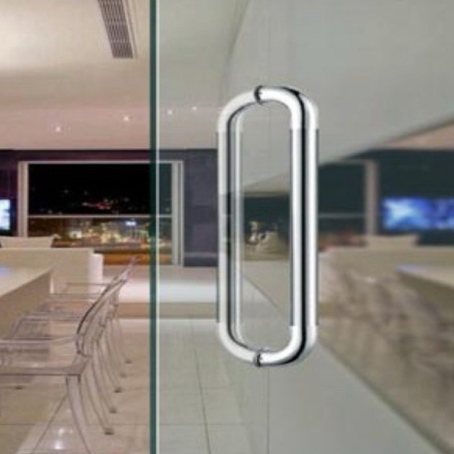 【Glass Door Handle】 Stainless Steel Tempered Glass Door Handle 300mm C ... 【Glass Door Handle】 Stainless Steel Tempered Glass Door Handle 300mm C ...