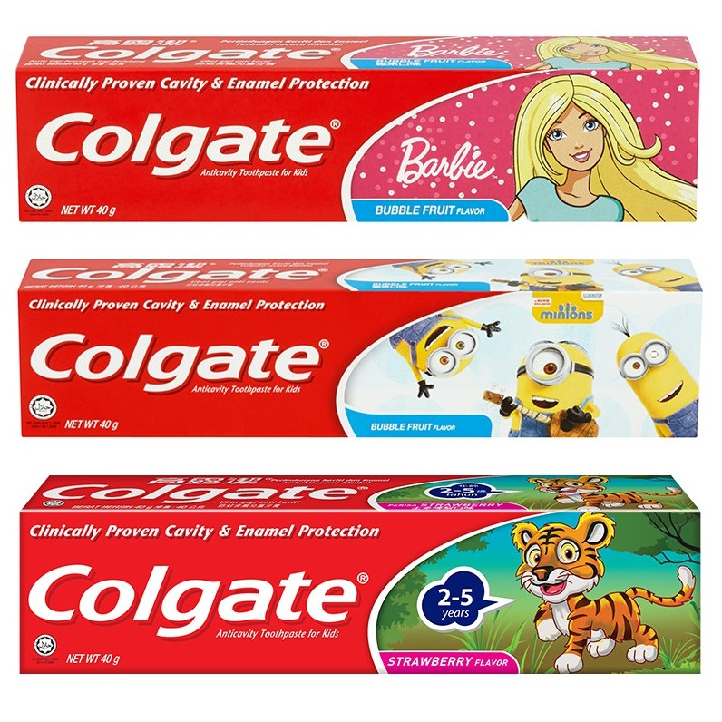 Colgate Kids Minion / barbie Toothpaste 40g Big Smile for Little Teeth ...