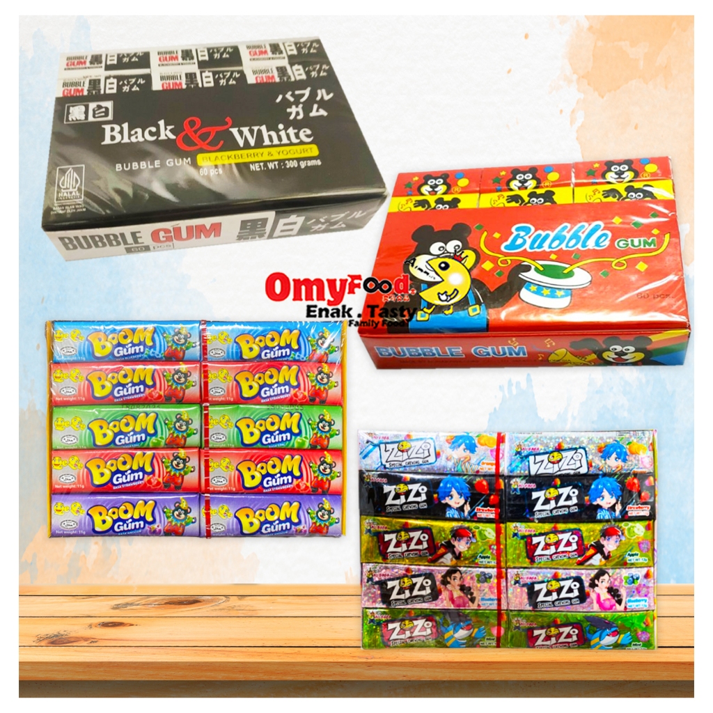 60pcs Murakawa Bear Bubble Gum / Qeqe Boom Gum / Tik Tok Chewing Gum ...