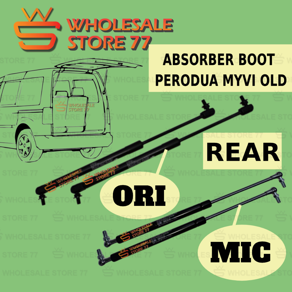 WARRANTY| ORIGINAL Perodua Myvi Old Rear Absorber Boot 1 Pair Damper G ...
