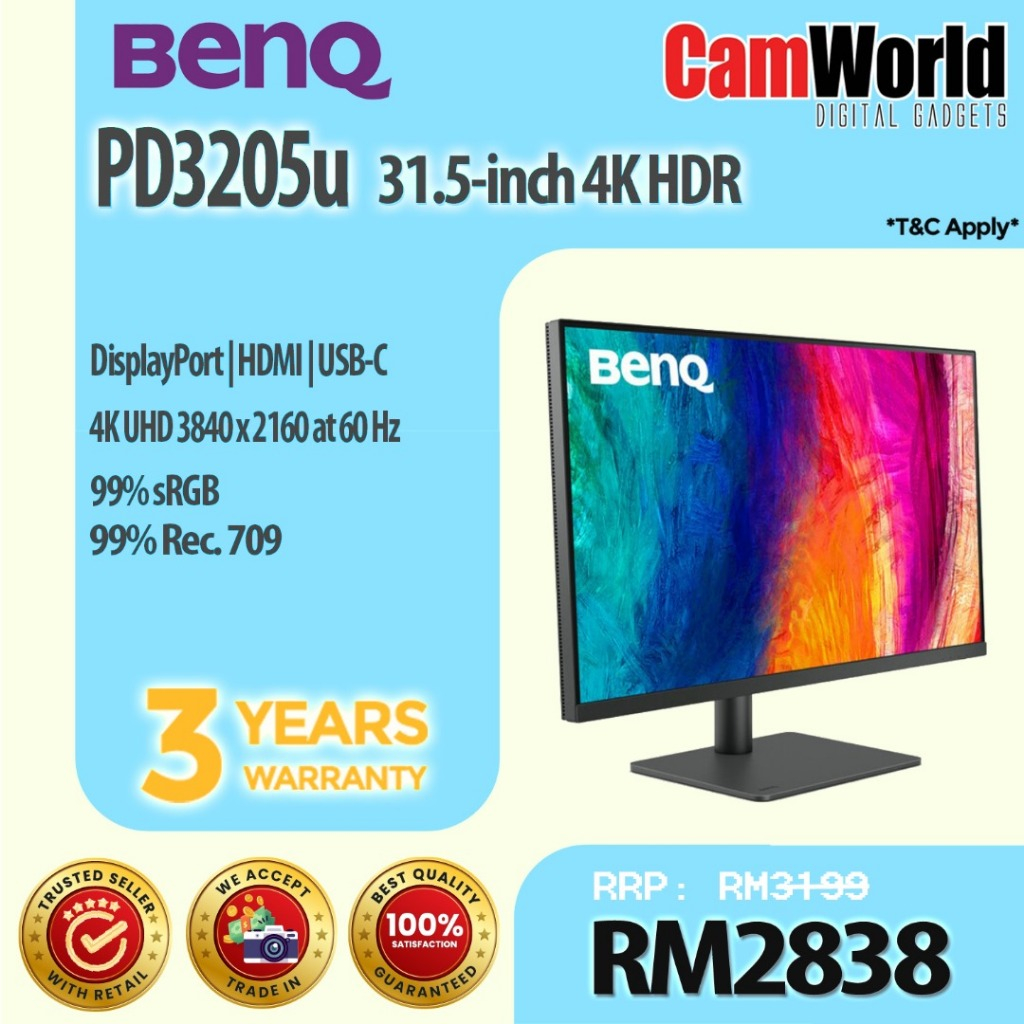 BENQ DESIGNER MONITOR PD3205U 32-inch 4K UHD sRGB HDR10 USB-C | Shopee ...