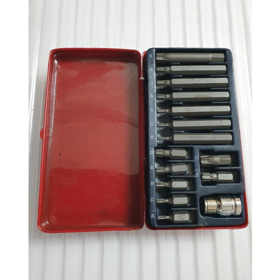 Torque Bit Set [15 pcs] T20,T25,T30,T40,T45,T50,T55 (NEW OLD STOCK ...
