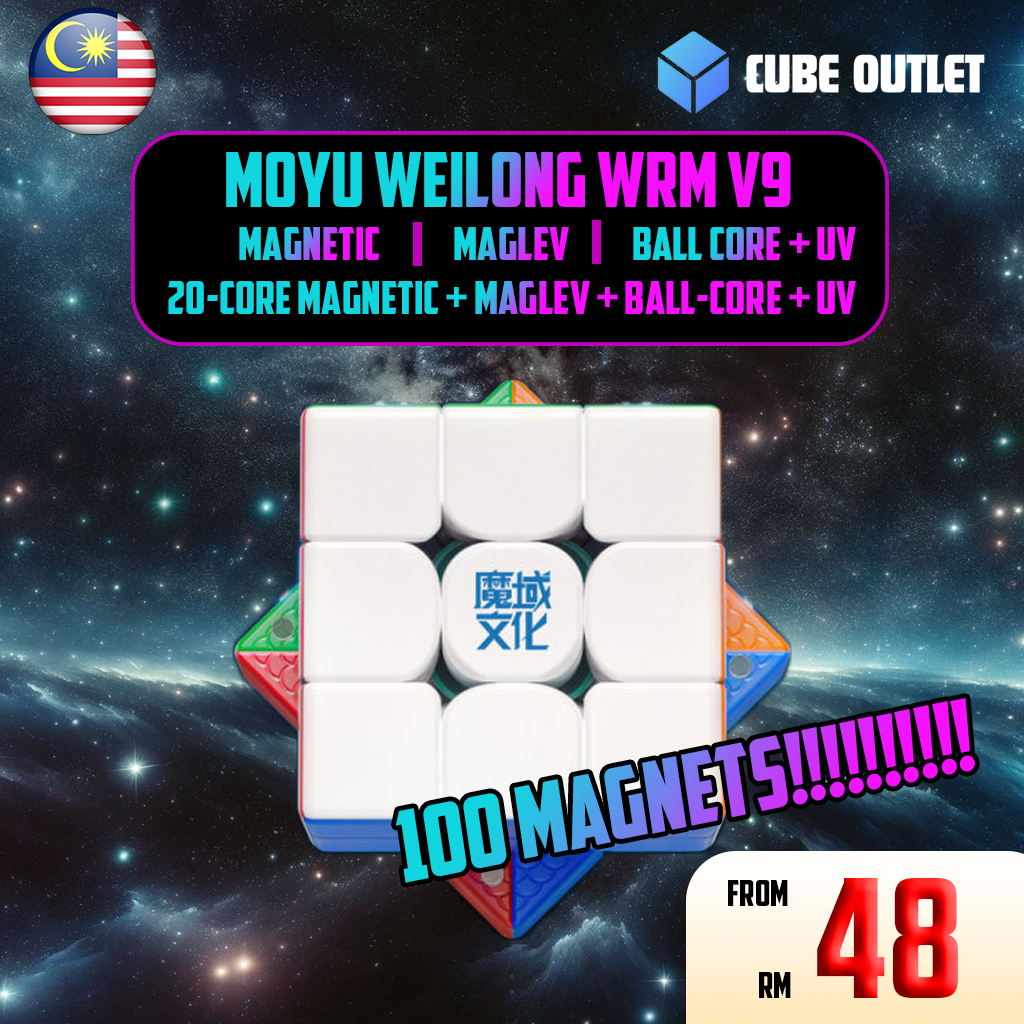 [CUBE OUTLET] MOYU WEILONG WRM V9 3X3 SPEEDCUBE (MAGNETIC, MAGLEV, BALL CORE + UV, 20-BALL CORE ...