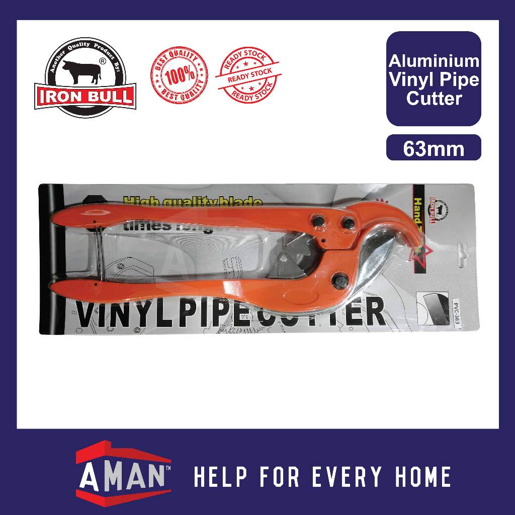 IRON BULL 63mm PVC Pipe Cutter Aluminum Plumbing Tube Plastic Hose ...