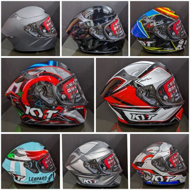 KYT Fullface TT Course helmet Original TT-course hitam black red grey ...