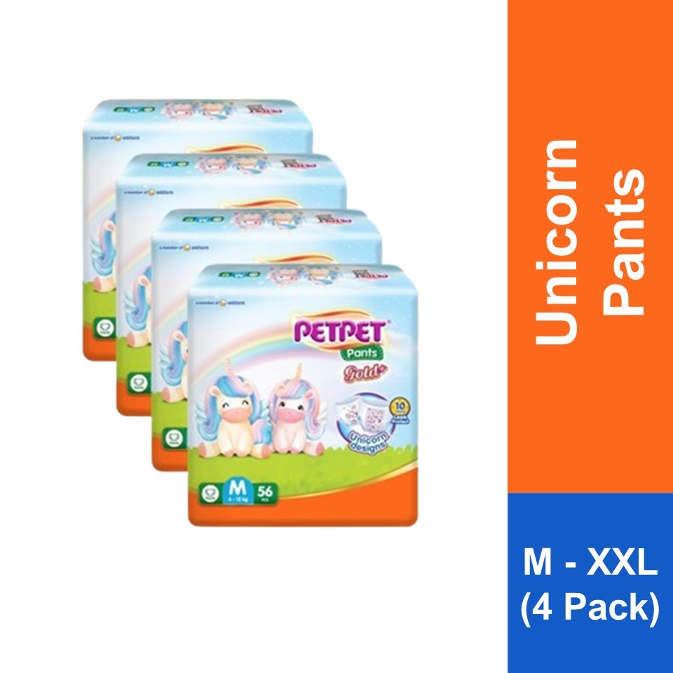 PETPET Pants Gold+ Super Jumbo Pack - M56/L46/XL38/XXL32 (4 Pack ...