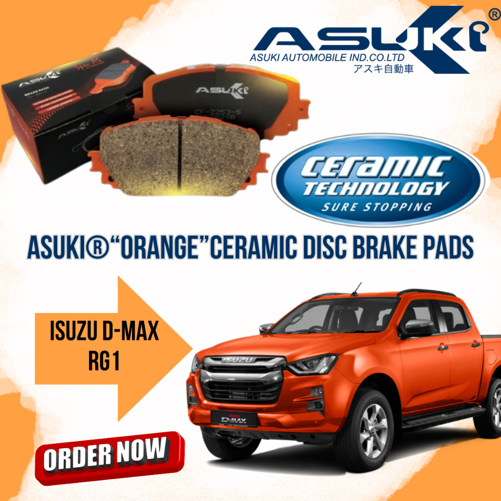 ISUZU D-MAX DMAX RG1 4X4 - ASUKI *Ceramic* Brake Pad - Depan/Front SET ...