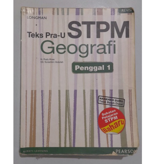 BUKU TEKS STPM PRA-U GEOGRAFI PENGGAL 1 | Shopee Malaysia