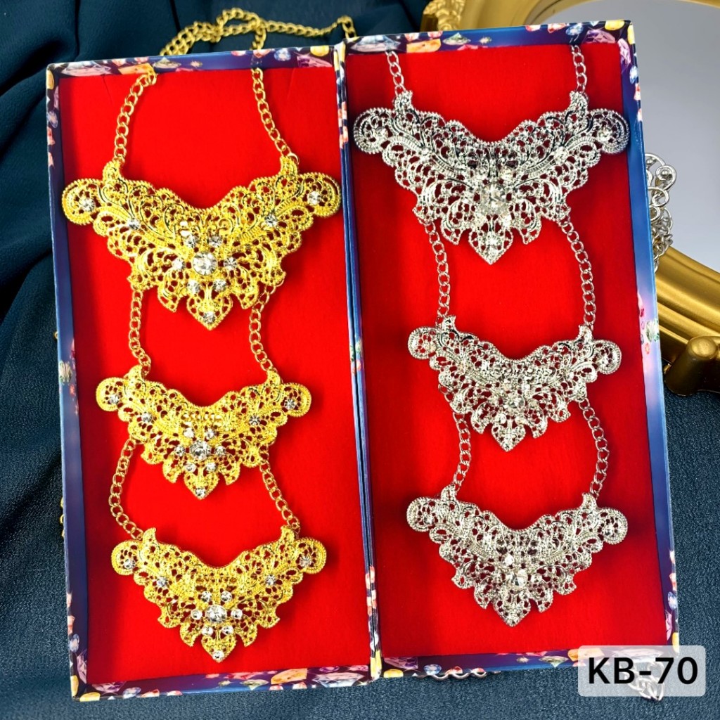 Elegant Brooch Traditional Dokoh Kebaya Berantai Dewasa Pin Tudung ...