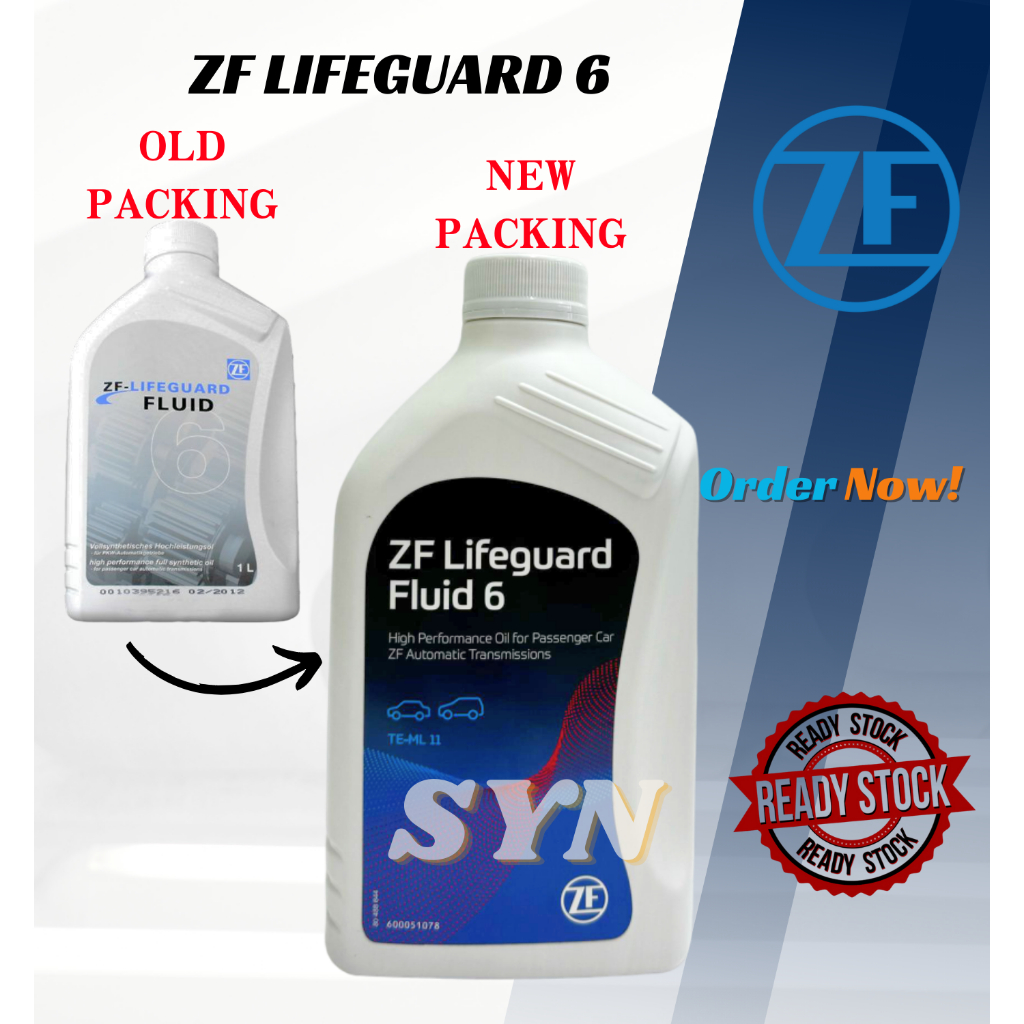 (100% ORIGINAL) ZF Lifeguard Fluid 6 Auto Transmission Fluid Auto Oil ...