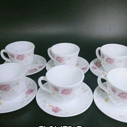 TEA SET/CAWAN SET KACA 6/ CUP SET READY STOK | Shopee Malaysia