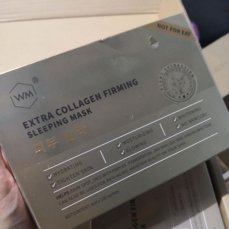 WM EXTRA COLLAGEN SLEEPING MASK WHITENING AMINO ACID READY STOCK ...