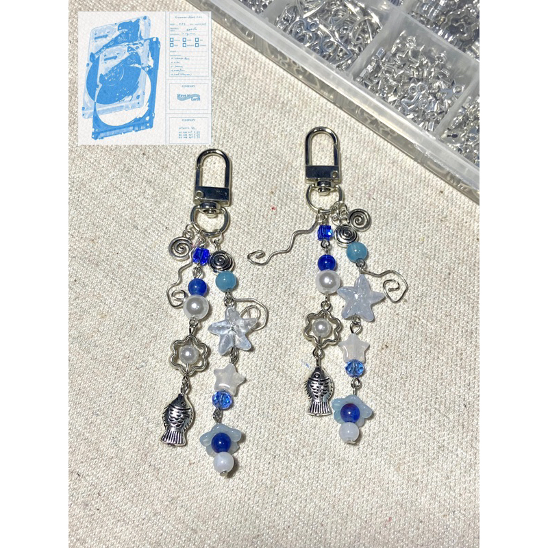 heart2beads| wave to earth keychain 𓇼 🌊 🐚 | Shopee Malaysia