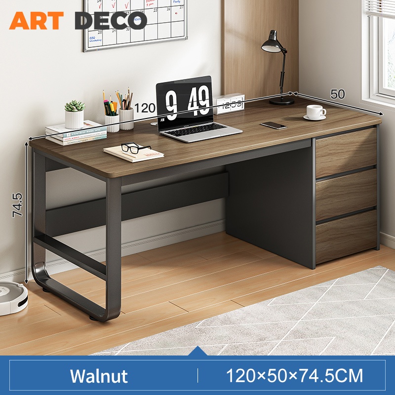 Study Table With Drawer Wooden Meja Belajar Home Office Table Student ...