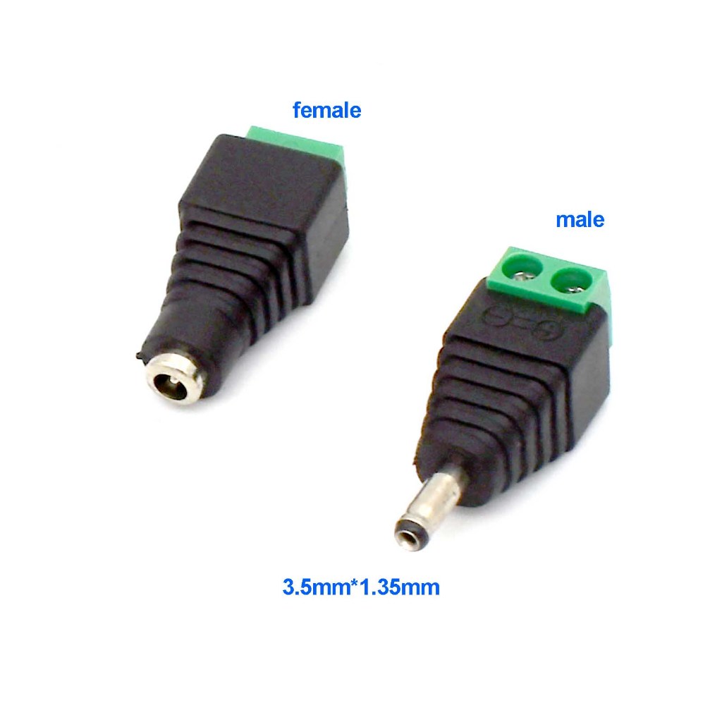 DC Jack Adapter Plug Power Female Connector Male Socket 3.5mm x 1.35mm ...