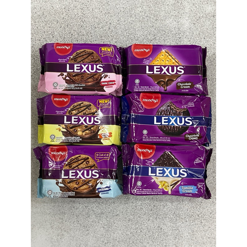 76g/80g/81g Munchy’s Brand Lexus Chocolate Cream/Choco Coated/Vanilla ...