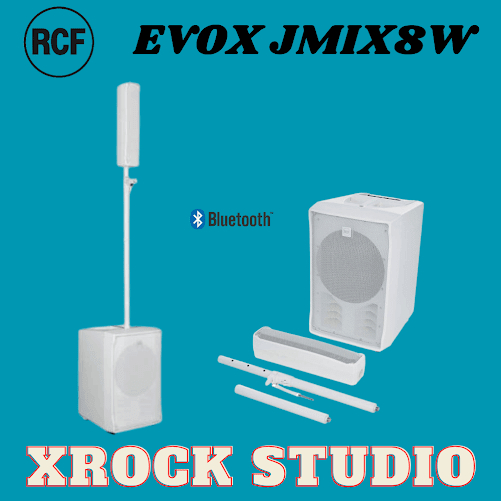 RCF EVOX JMIX8 Active 12" 2-Way 1400W Portable Line Array PA System ...