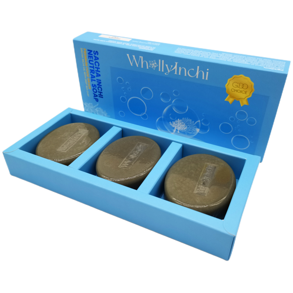 WhollyInchi Sacha Inchi Neutral Soap with Deep Sea Clay/印加果深海泥中性皂/Sabun ...