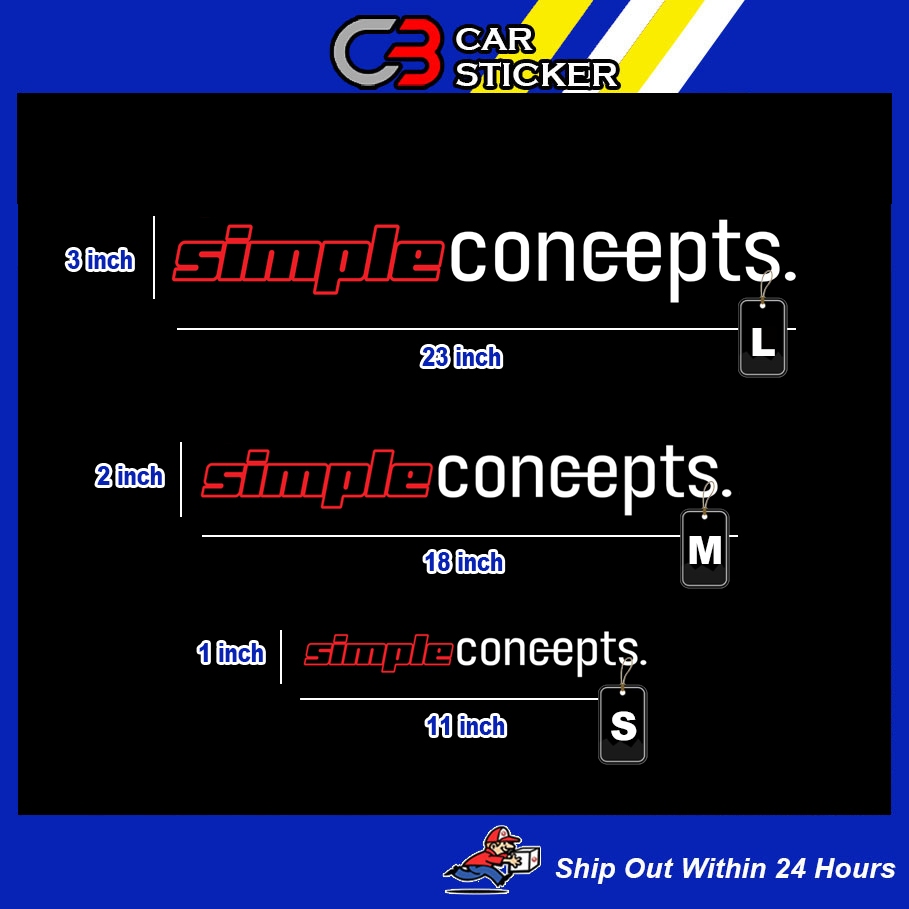 Simple concepts car sticker / cs977 | Shopee Malaysia
