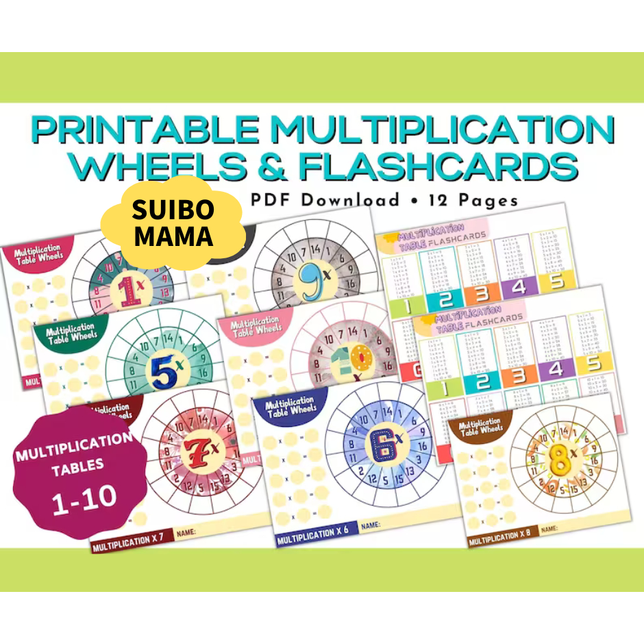 A509 – [PDF] Multiplication 1-10 Times Table Wheels 12 pages - operasi ...