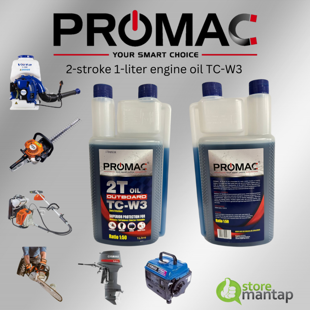 PROMAC TC-W3 Outboard 2T Oil 1Litres 2 Stroke Outboard Marine Minyak ...