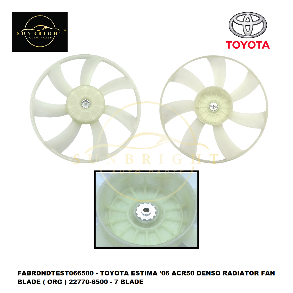 TOYOTA ESTIMA '06 ACR50 DENSO RADIATOR FAN BLADE ( ORG ) 22770-6500 - 7 ...