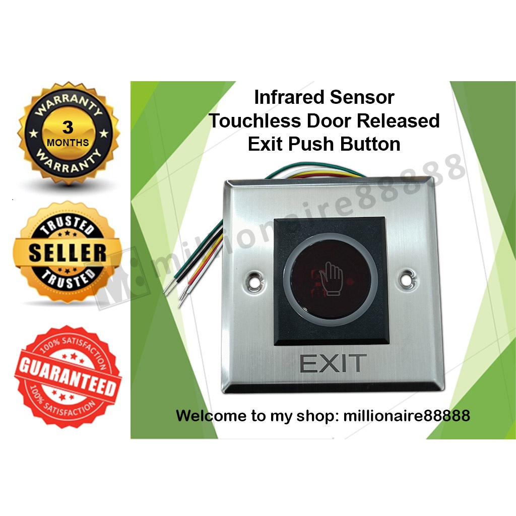 Infrared Sensor Touchless Door Released Exit Push Button | Shopee Malaysia