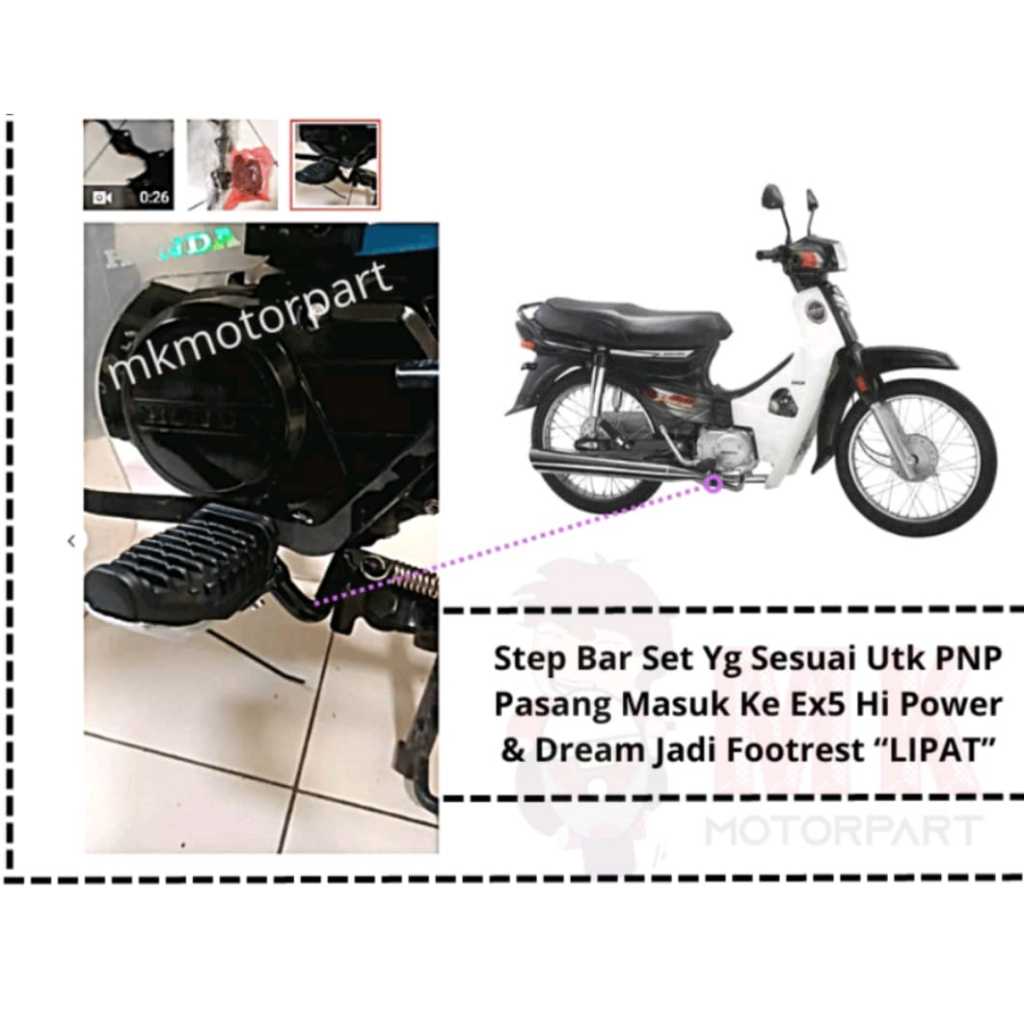 FRONT STEP BAT SYM SPORT BONUS / BESI PEMIJAK KAKI DEPAN DENGAN ...