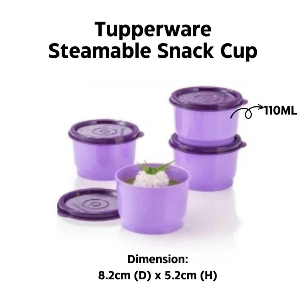 Tupperware Steamable Snack Cup 110ml (4 pcs) | Shopee Malaysia