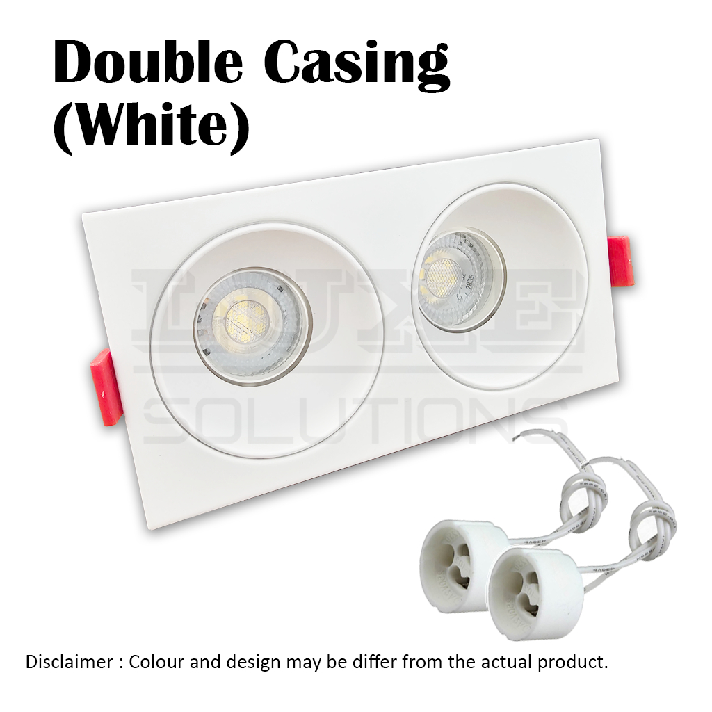 LED Recessed Eyeball Fitting Casing Complete Set with GU10 bulb and ...