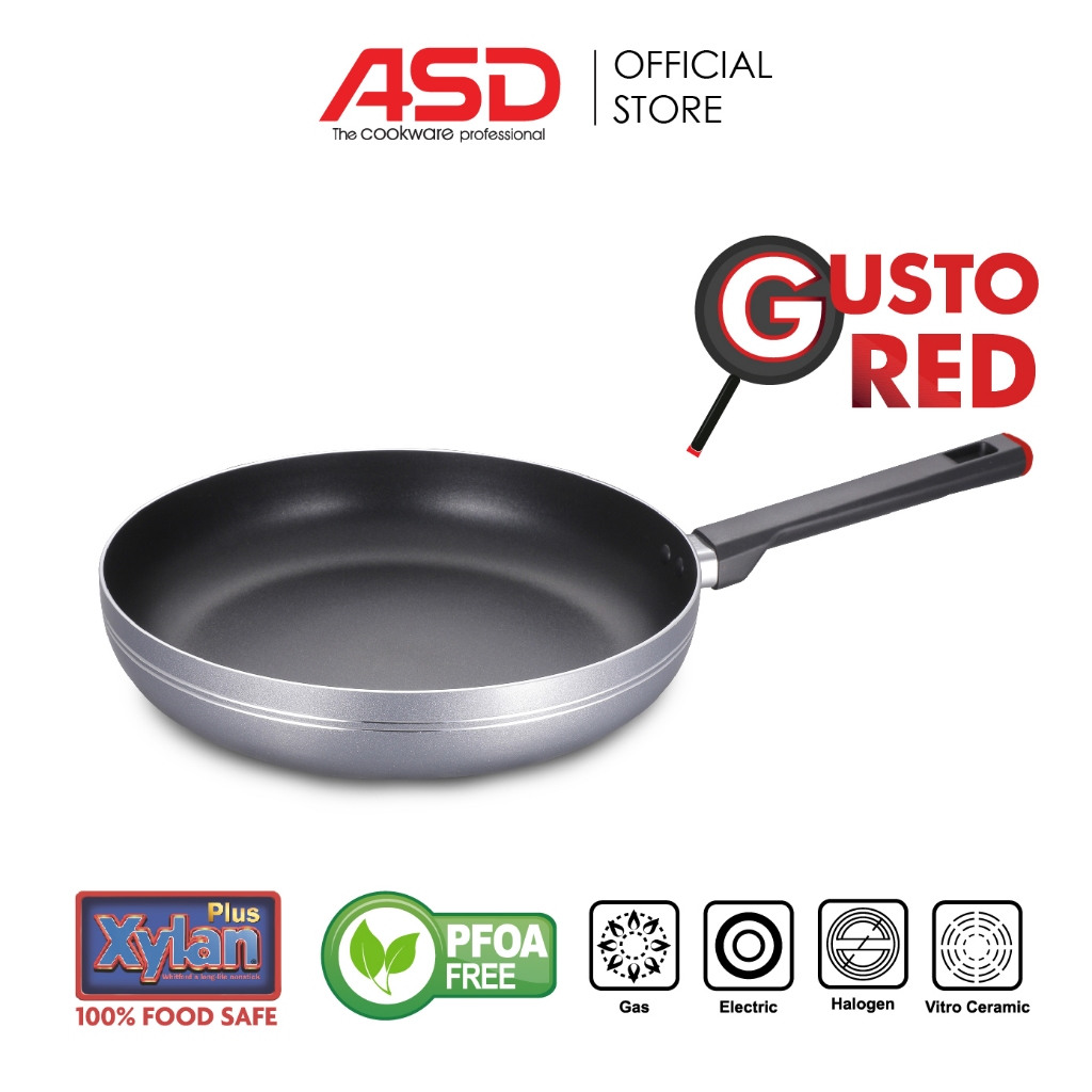 ASD Gusto Red Fry Pan (28cm) HP8228-RD | Shopee Malaysia