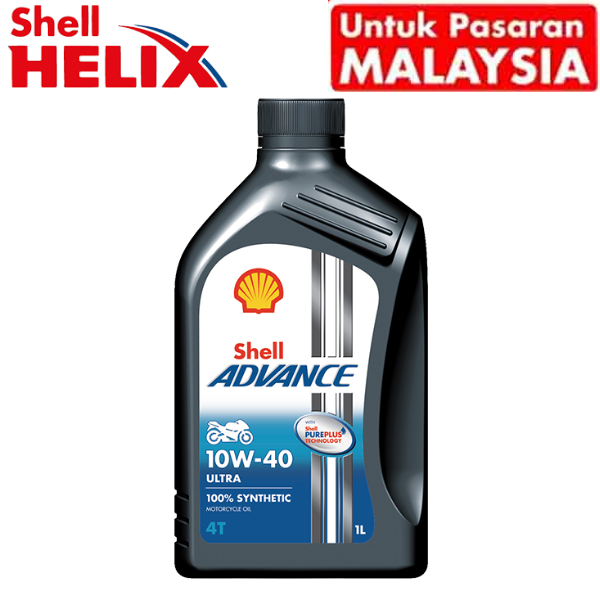 550052479 SHELL ADVANCE ULTRA 10W40 4T FULLY SYNTHETIC ENGINE OIL (1L ...