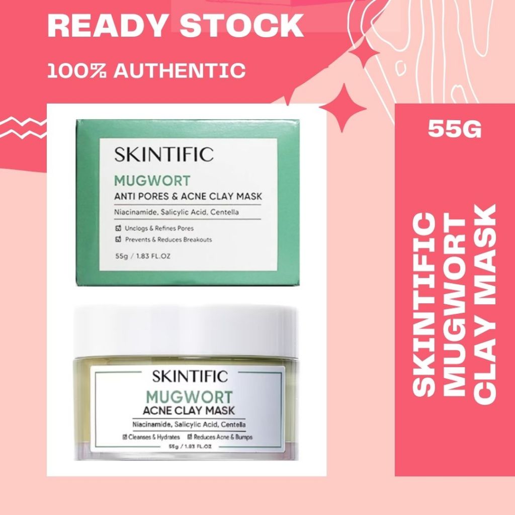 Skintific Anti Acne and Pores Mugwort Clay Mask (55g) | Shopee Malaysia