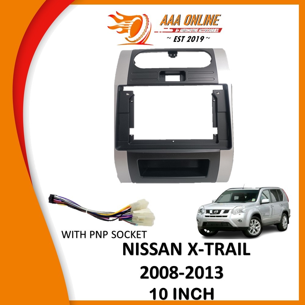 Android Player Casing NISSAN X-TRAIL 10'' 2008-2013-BLACK WITH SILVER ...