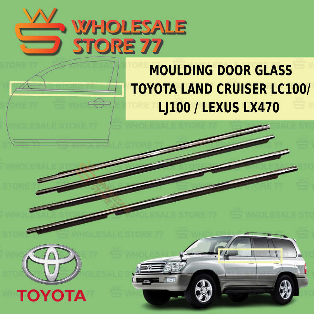 ORIGINAL | Toyota Land Cruiser LC100 LJ100 / Lexus LX470 Chrome Door Moulding Lining Outer ...
