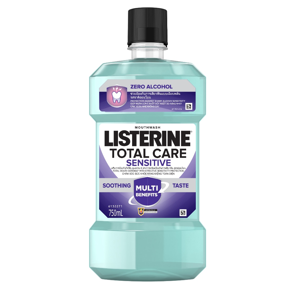 Listerine Total Care Sensitive Zero Alcohol Mouthwash 750ml | Shopee ...