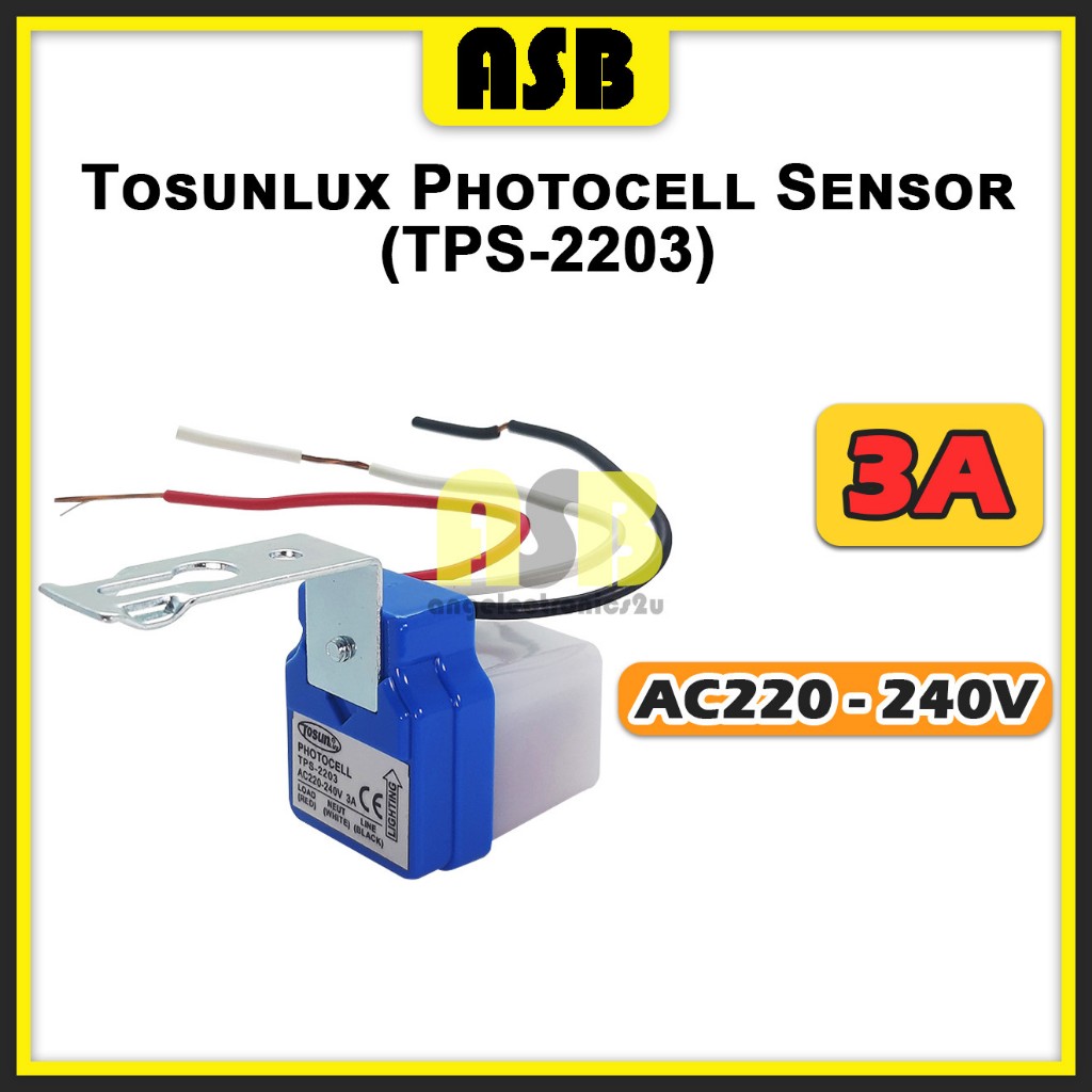 (1pc) Tosunlux Photocell Sensor Light Control Auto On Off Sensor Lampu Sensor Photocel TPS-2203 ...