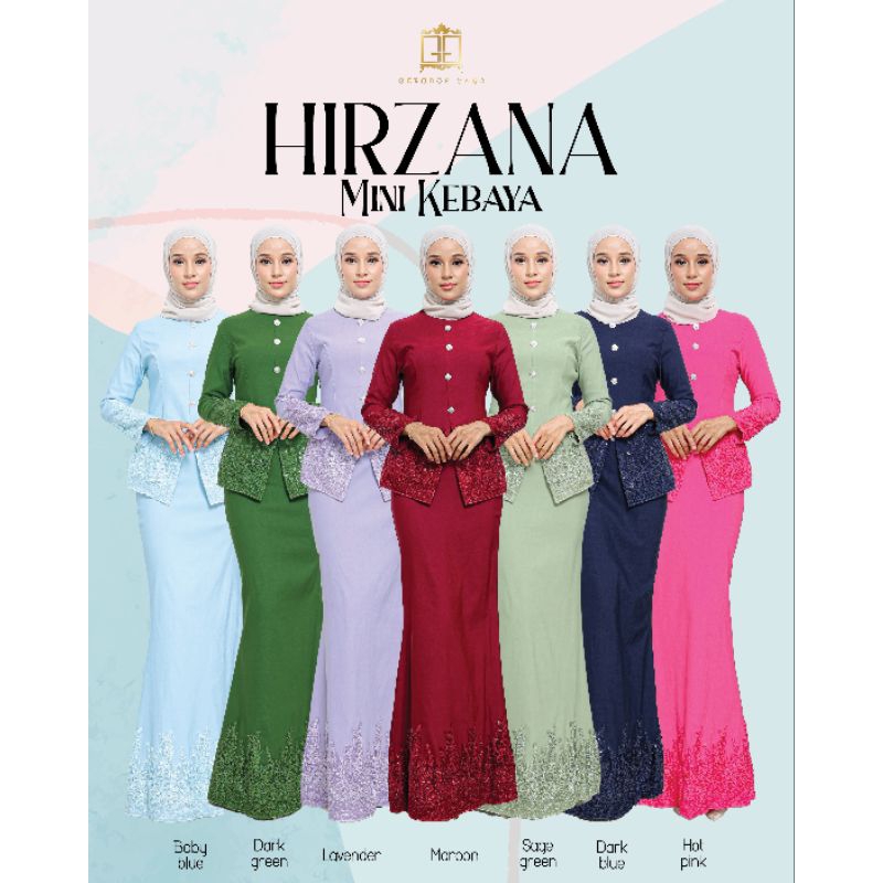 (BAJU RAYA 2024) HIRZANA KEBAYA | Shopee Malaysia