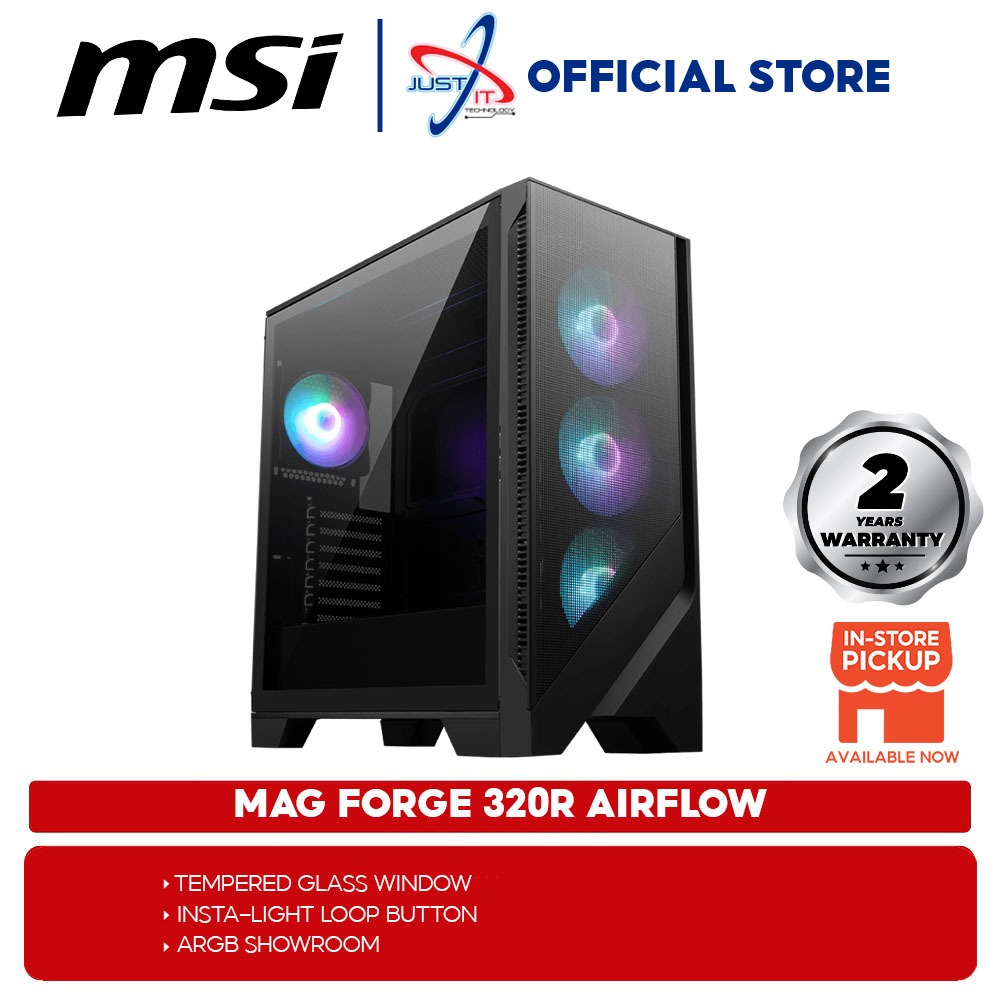 MSI Mag Forge 320R Airflow ATX Gaming Case | Shopee Malaysia