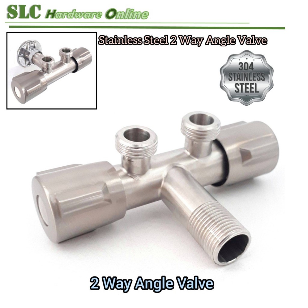 2 Way Control Angle Valve Stainless Steel SUS 304 Heavy Duty/ Injap ...