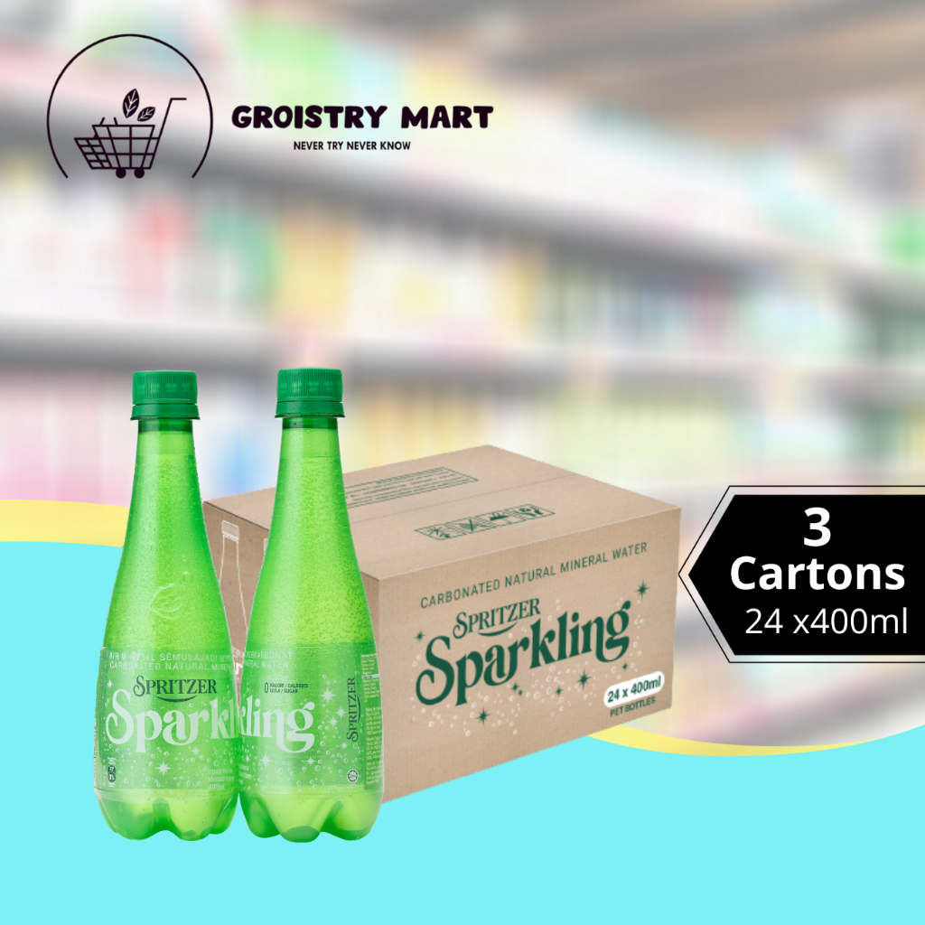 Spritzer Sparkling Natural Mineral Water (400ml x 72bottles) 3Cartons [Klang Valley & Seremban ...