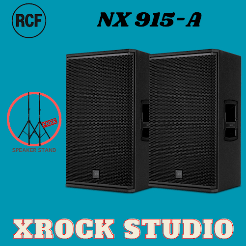 RCF NX 915-A Two-Way 15" 2100W Powered PA Speaker With Speaker Stand ...