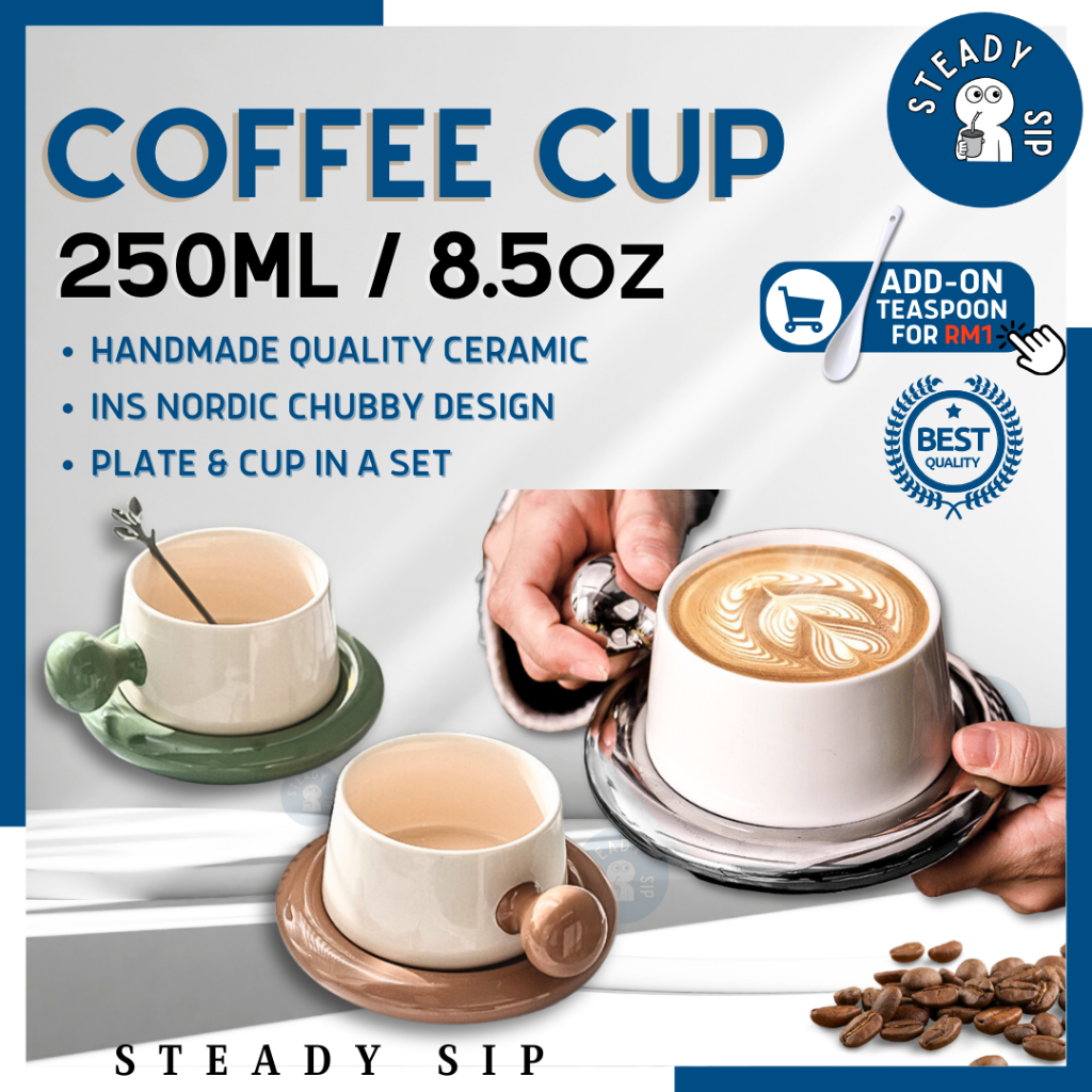 Steady Sip Ins Coffee Cup Coffee Mug Ceramic Cup Cawan Kopi Tea Cup ...