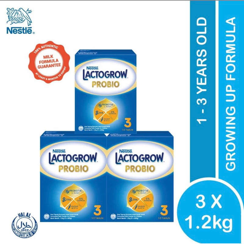 Nestle Lactogrow 3 Milk Powder (1.2kg x 3) | Shopee Malaysia